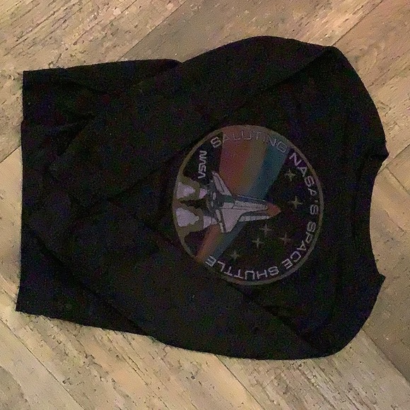 Zoe + Liv | Sweaters | Vintage Black Saluting Nasa Crew Neck Sweater ...